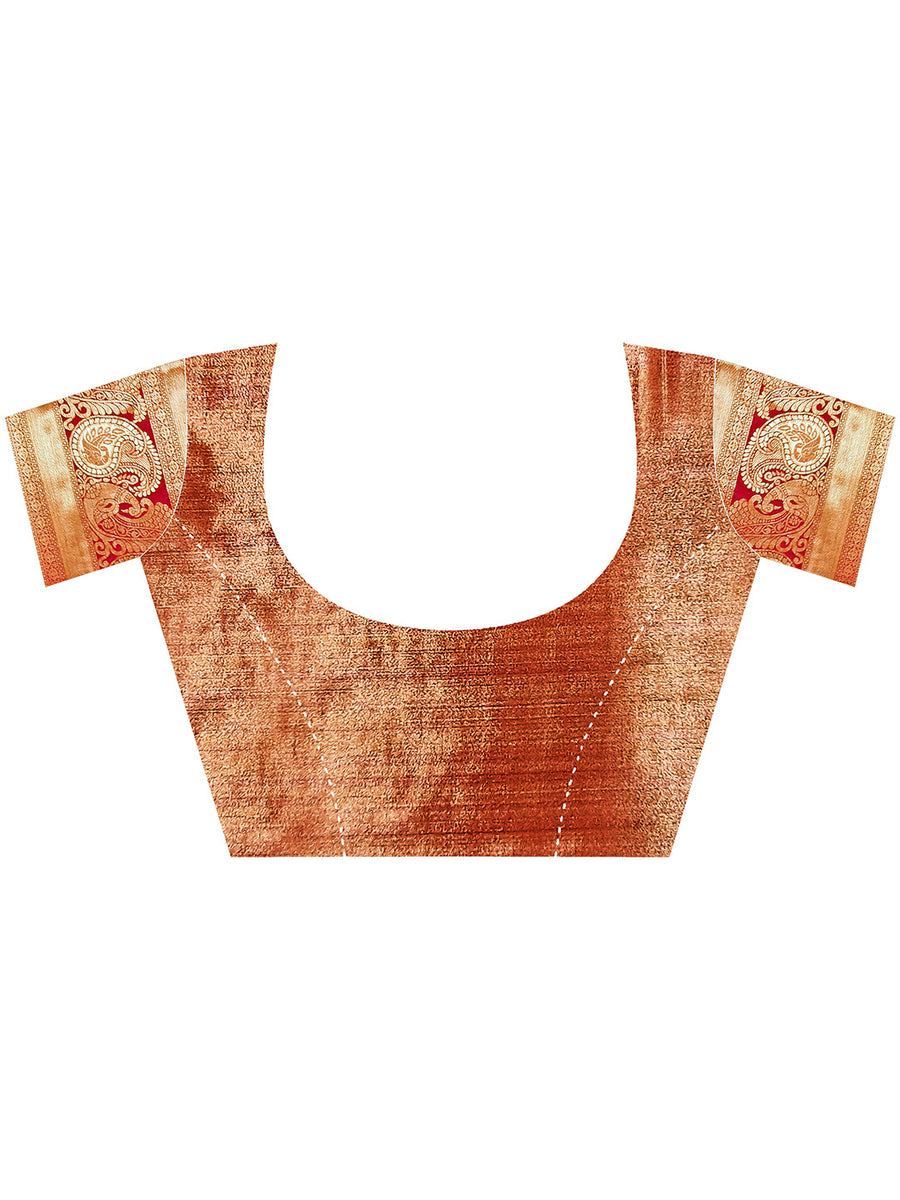 Buy Orange Silk Festive Wear Saree With Blouse Piece Online Karagiri