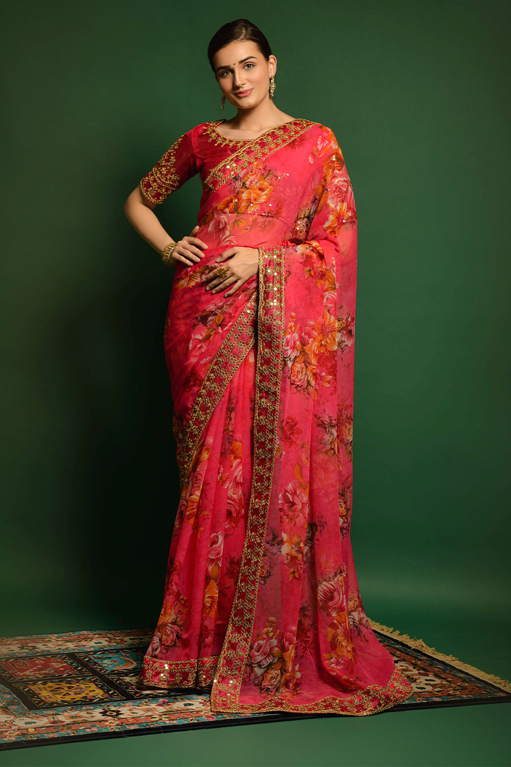 Georgette Sarees - Shop Georgette Sari Online at Best Prices in India ...