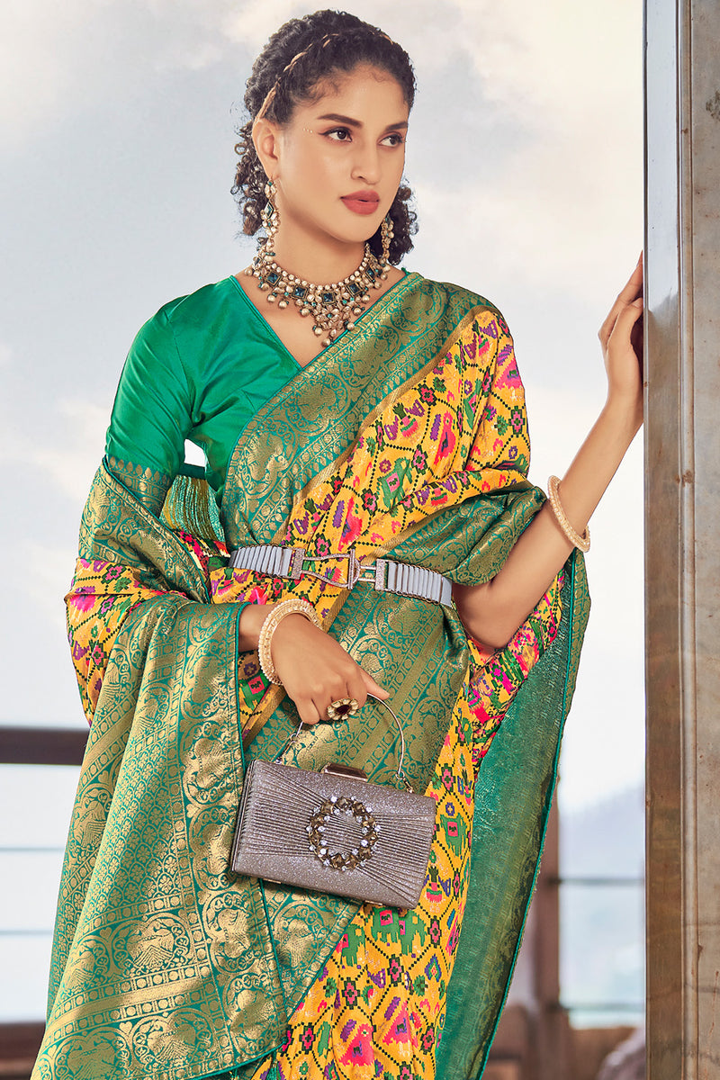 Buy Russian Green Digital Print Saree online-Karagiri