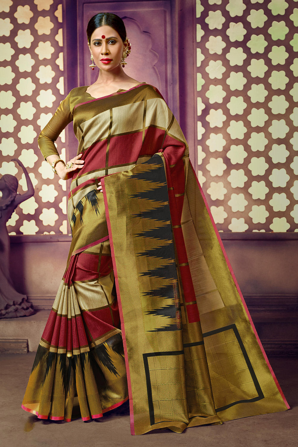 Brown Saree - Buy Stylish Brown Colour Sarees Online | Karagiri