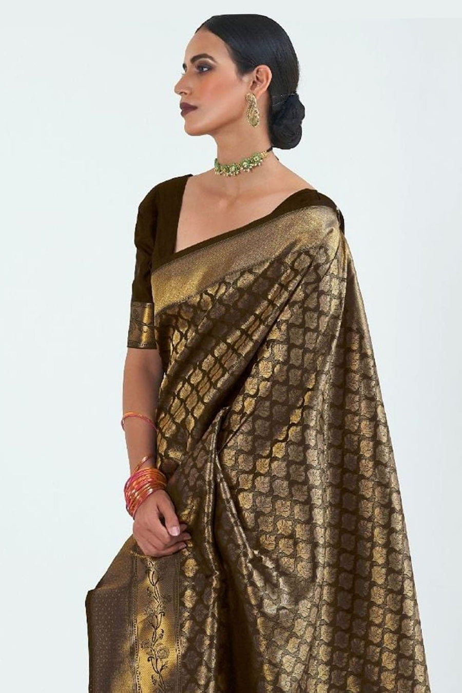 Brown Saree - Buy Stylish Brown Colour Sarees Online | Karagiri