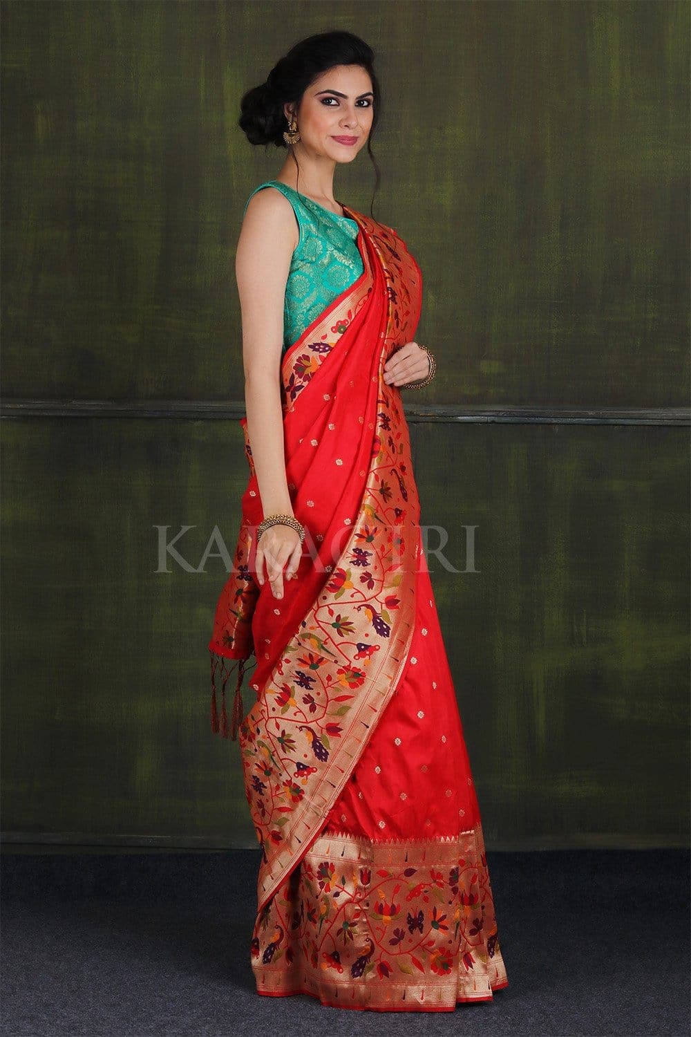 Buy Red Color Sarees Online in India | Exclusive Collection at Karagiri