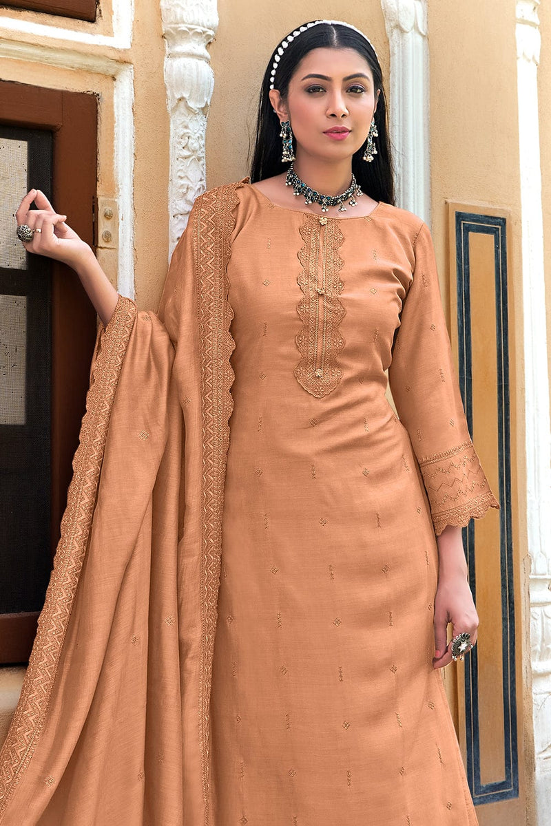 Buy Coral Peach Salwar Suit online-Karagiri