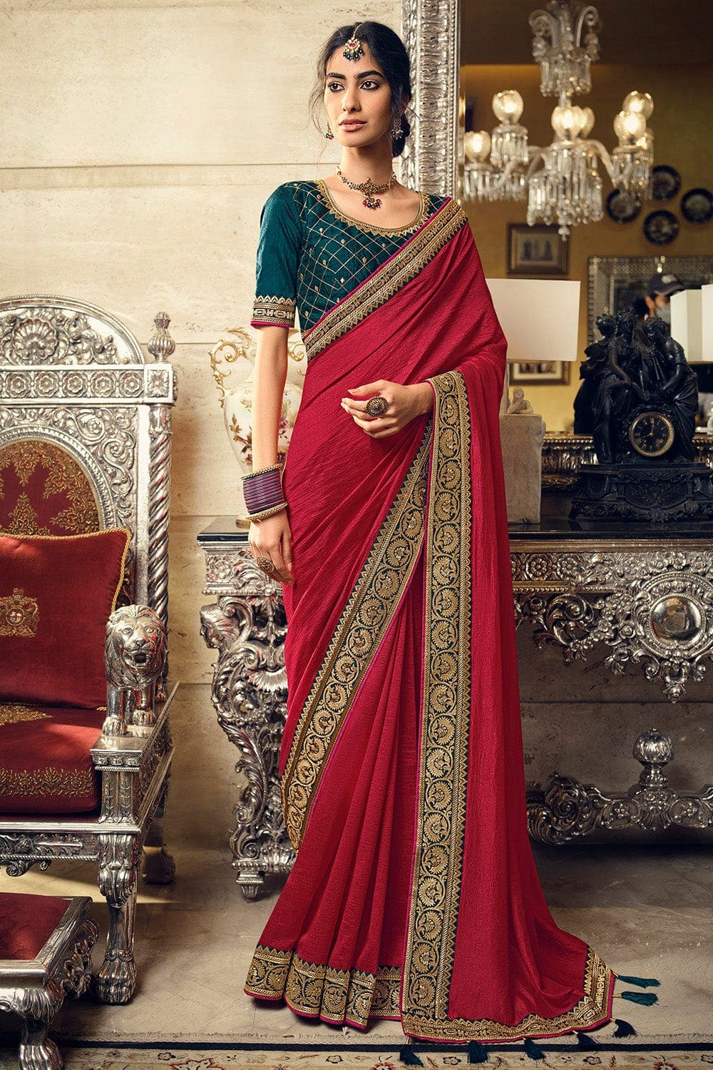 Beautiful Red Silk Sarees